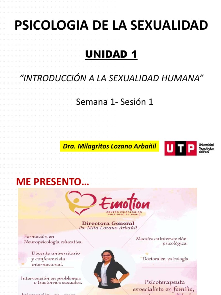 S01.s1 - Introducción A La Sexualidad | PDF | Sexualidad | La sexualidad humana
