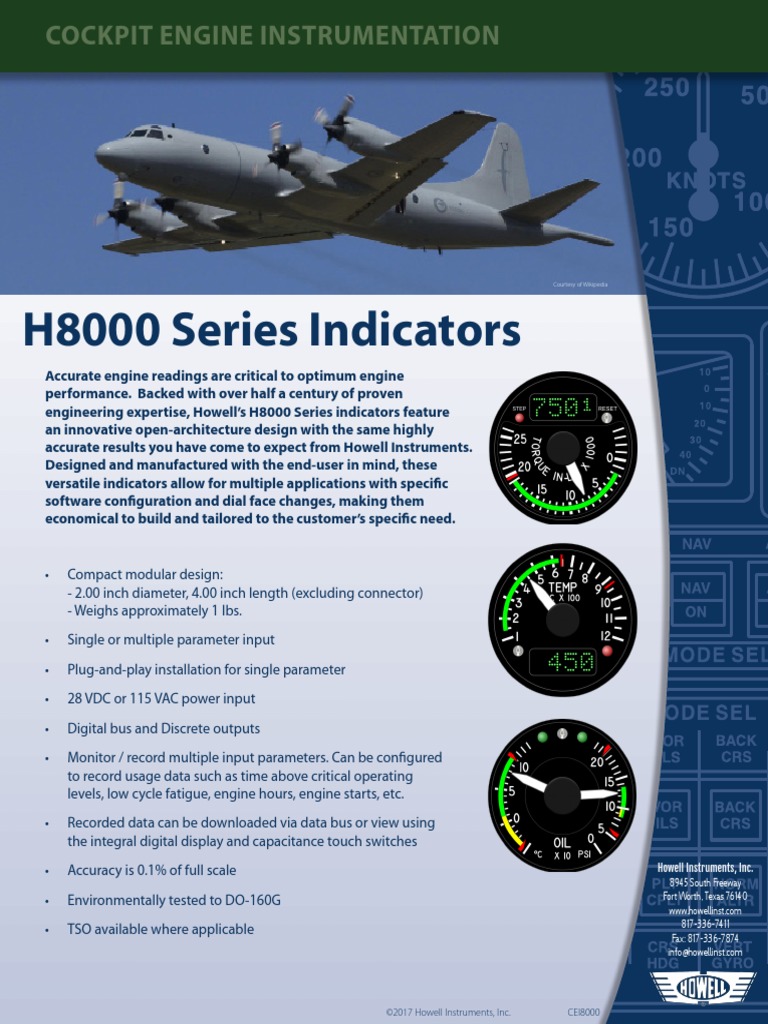 H8000 Series Indicators: ©2017 Howell Instruments, Inc. CEI8000 | PDF