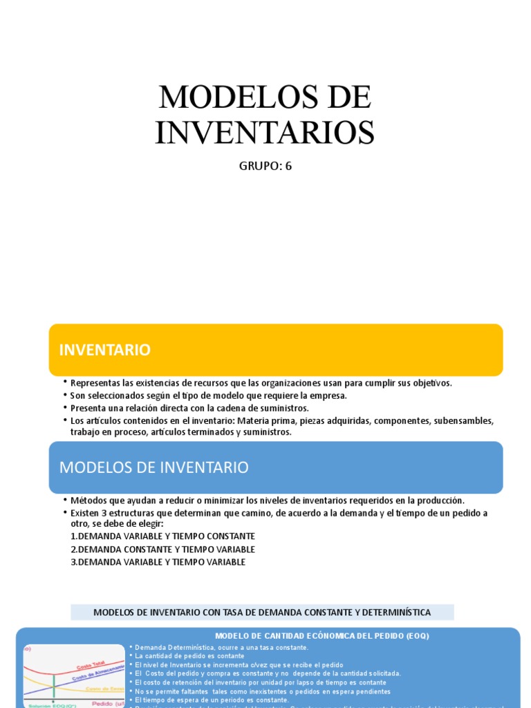 Modelos de Inventarios | PDF | Inventario | Procesos de negocio