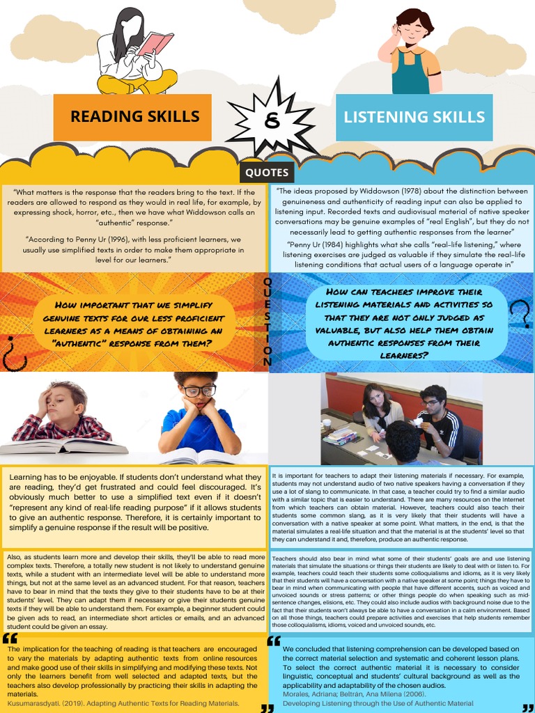 Reading & Listening Skills | PDF | Learning | Conversation