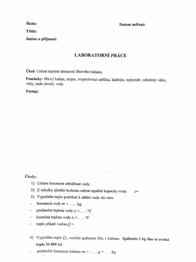 Roč. - Laboratorní Práce č.2, Protokol 1. Část | PDF