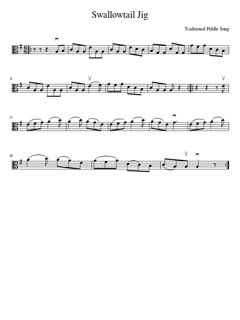Swallowtail Jig Sheet Music for Violin | PDF