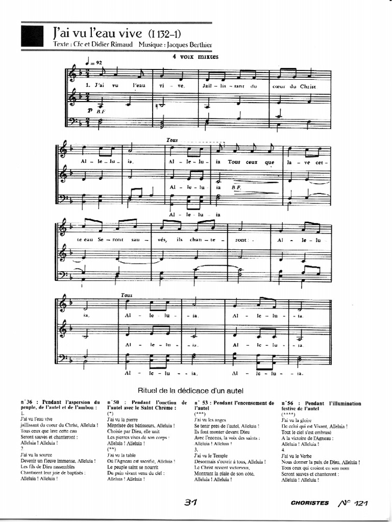 J'Ai Vu L'eau Vive I132-1 | PDF