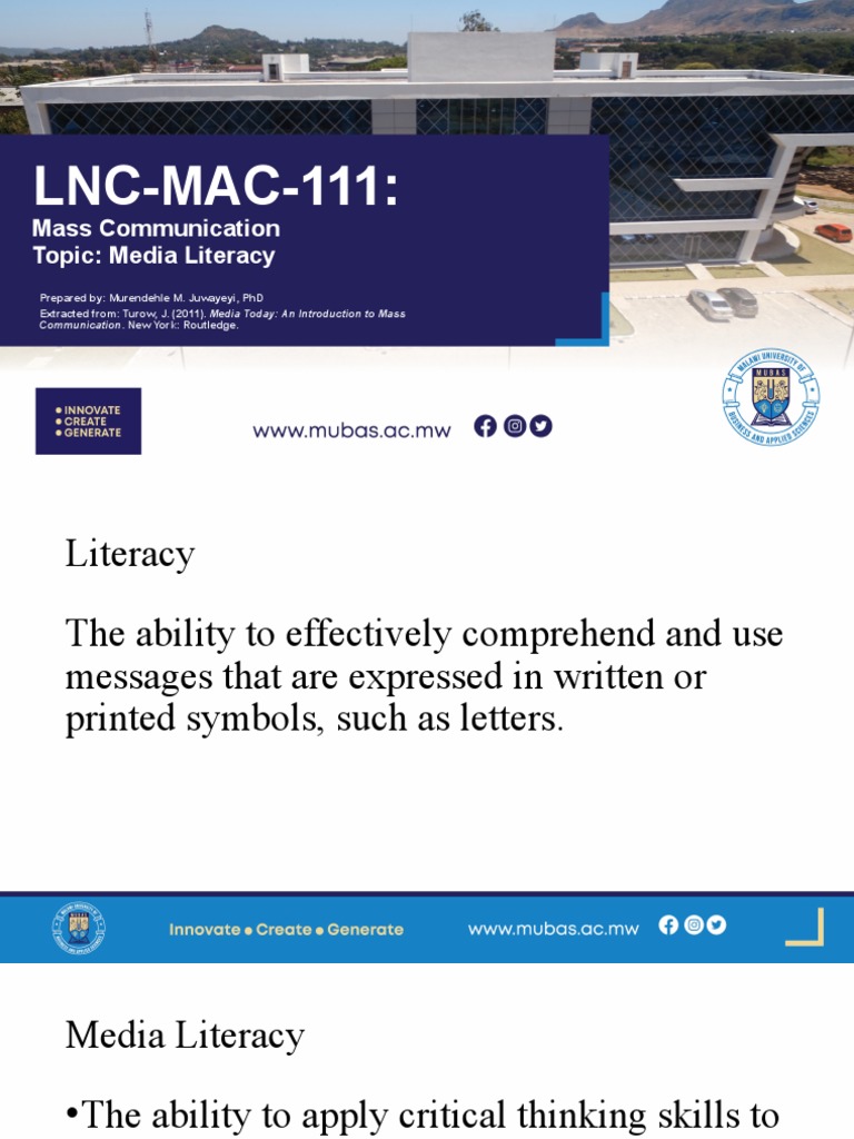 Understanding Media Literacy Principles | PDF | Politics