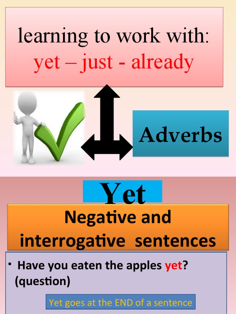 Present Perfect - Yet, Just, Already | PDF | Language Arts & Discipline