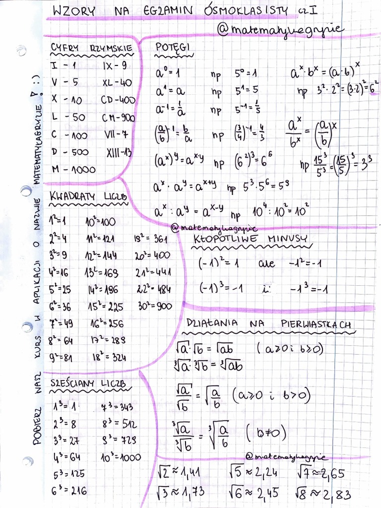 Tablice Do Egzaminu 8kl | PDF