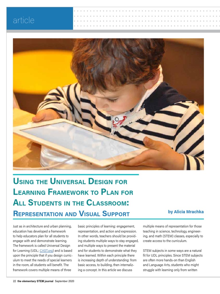 Using The Universal Design For Learning Framework To Plan For All ...