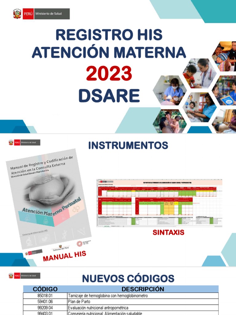Registro His 2023 Materno Presentacion | PDF | El embarazo | VIH