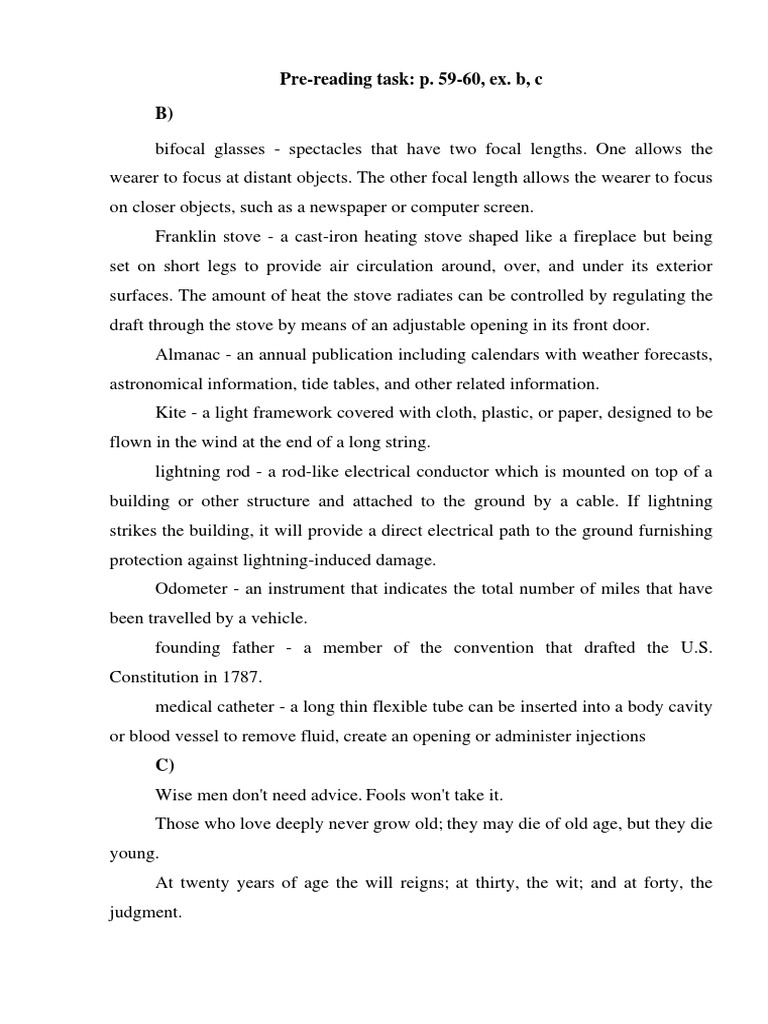 Benjamin Franklin's Significant Contributions to Science | PDF ...