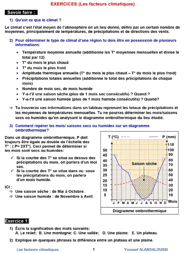 Exercices-Fact Climatique | PDF