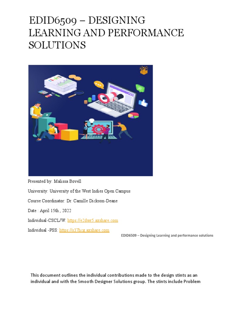 Edid6509 Bovellm Final Individual Submission With Repaired Active Links | PDF | Learning ...