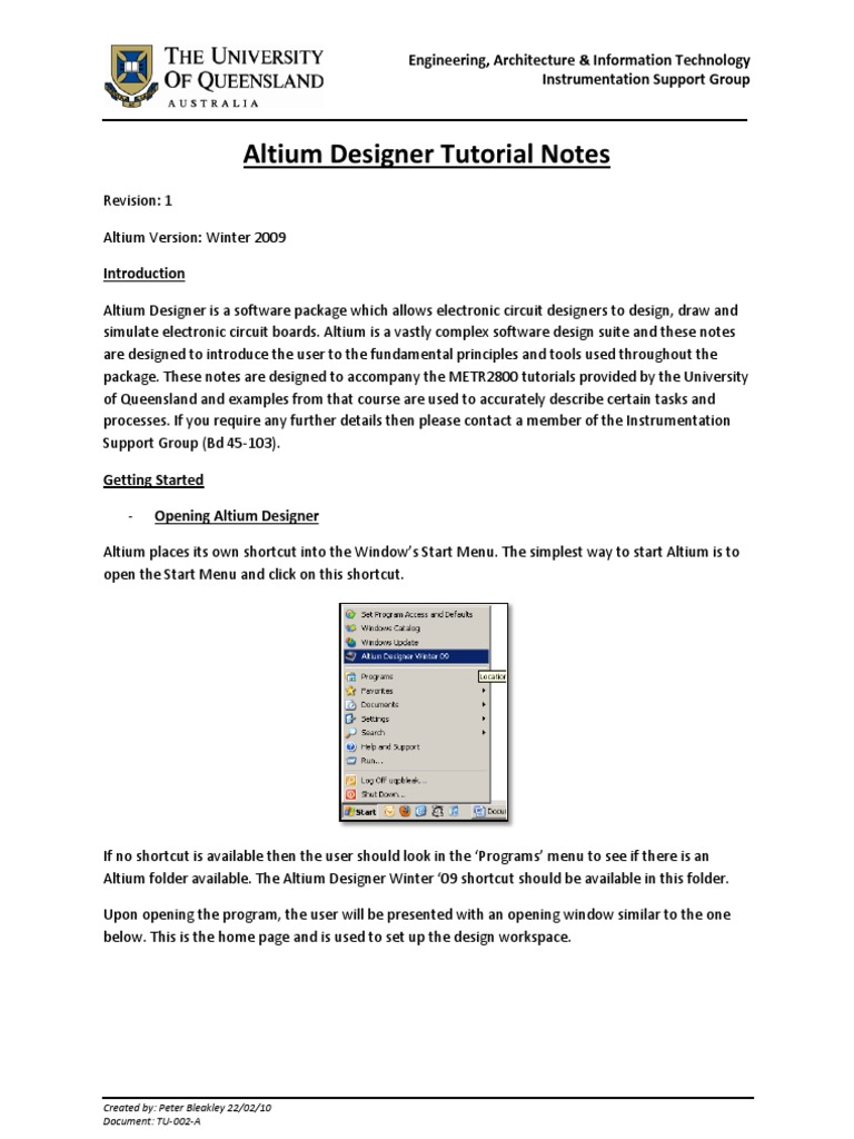 Altium Designer Tutorial Notes Winter 09 | PDF | Printed Circuit Board ...
