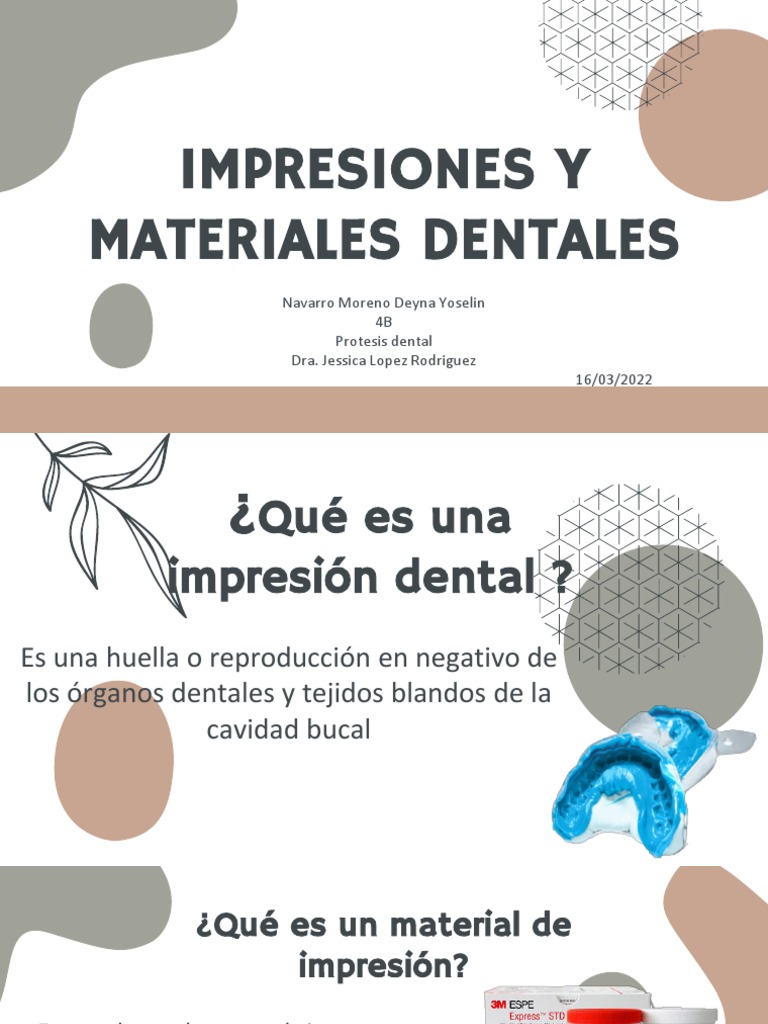 Tarea. Materiales de Impresion. Navarro Deyna | PDF | Cera | Silicona