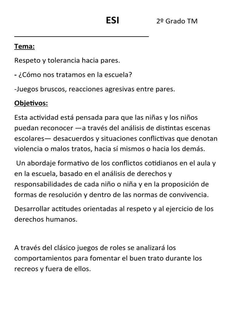 Promoviendo el respeto y la resolución pacífica de conflictos entre ...