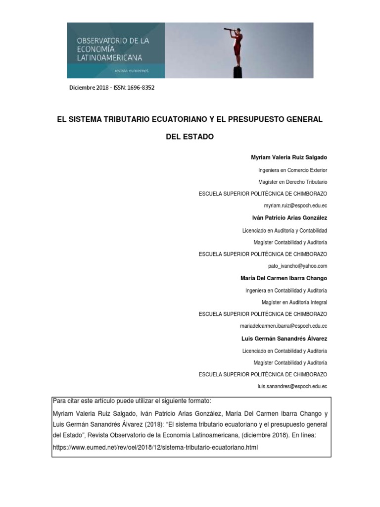 Sistema Tributario Ecuatoriano | PDF | Impuestos | Presupuesto