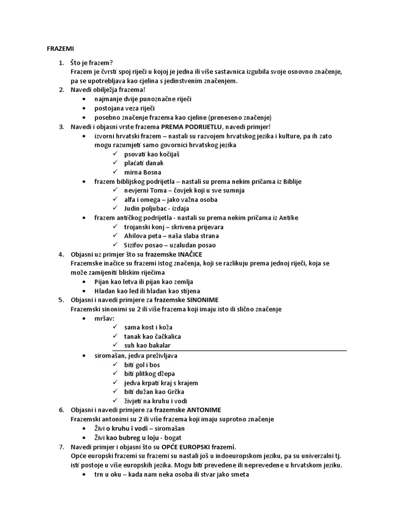 FRAZEMI I JEZIČNO POSUĐIVANJE | PDF