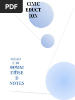 Civic Education Lecture Notes | PDF | Civics | Civic Engagement