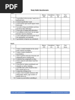 Time Management Questionnaire | PDF | Time Management | Professional Skills