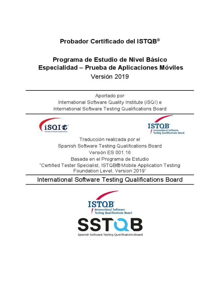 Istqb Ctfl-Mat-2019-Es-Programa - de - Estudio-Sstqb | PDF | Software ... Istqb Ctfl-Mat-2019-Es-Programa - de - Estudio-Sstqb | PDF | Software ...