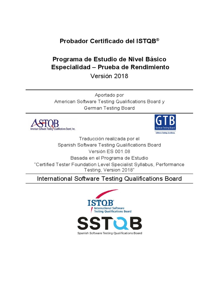 Istqb - CTFL PT 2018 Es Programa - de - Estudio SSTQB | PDF | Pruebas ...