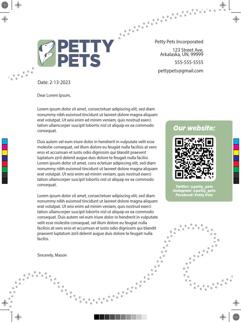 Petty Pets Letterhead | PDF