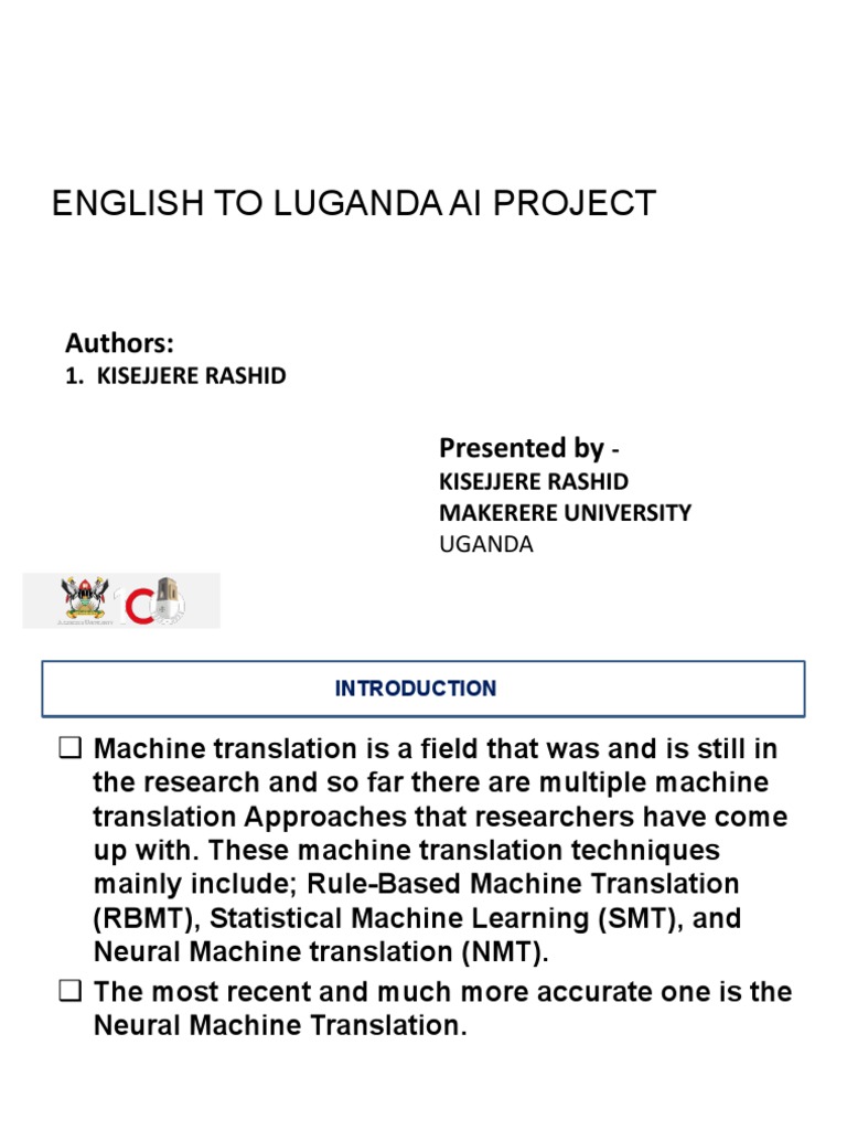 English To Luganda Translation | PDF | Machine Learning | Intelligence ...