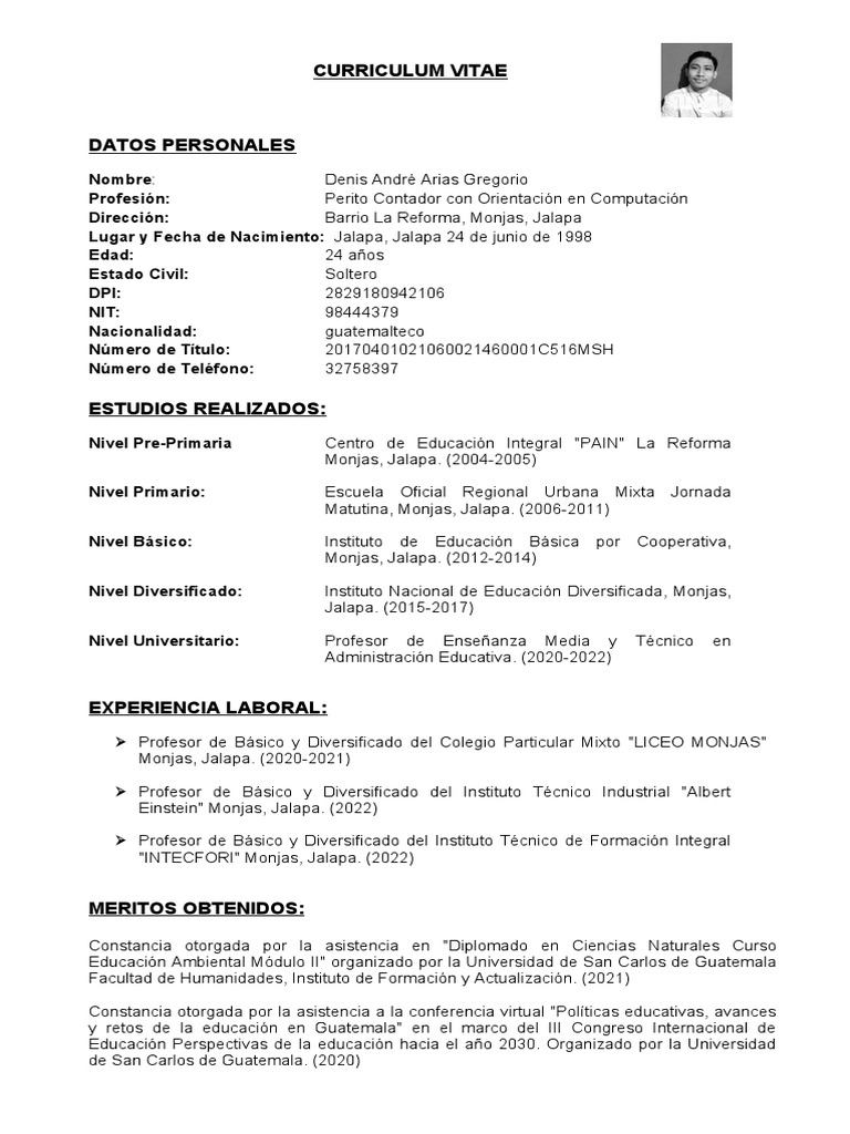 Curriculum Vitae | PDF | Informática