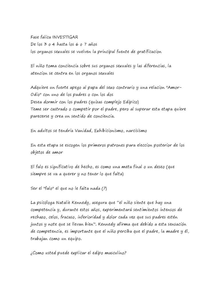 Fase Falica INVESTIGAR | PDF