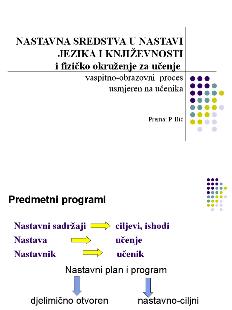 Nastavna Sredstva I Ambijent U Ucionici | PDF