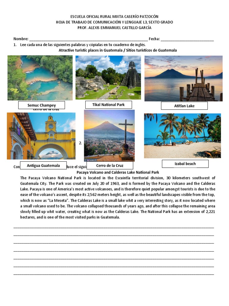 2 Sitios Turísticos de Guatemala | PDF | Plate Tectonics | Geology