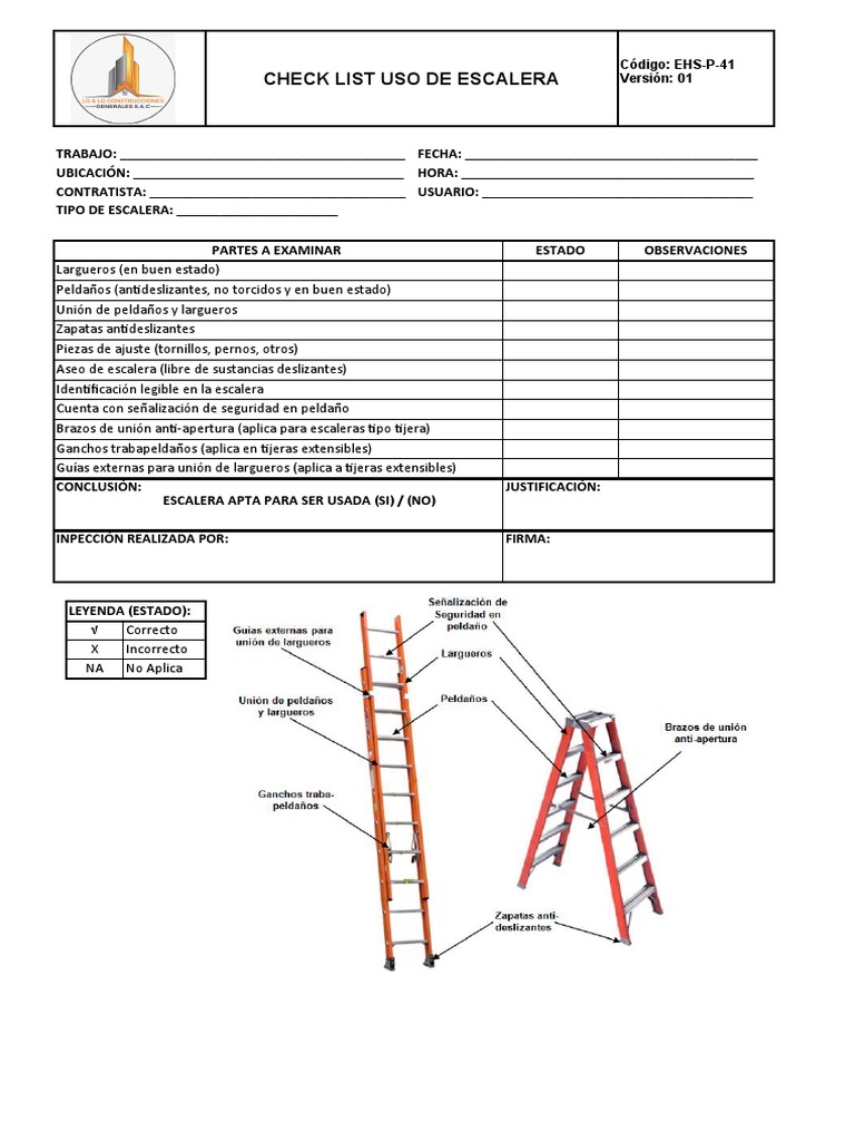 Check List Escalera Tijera | PDF