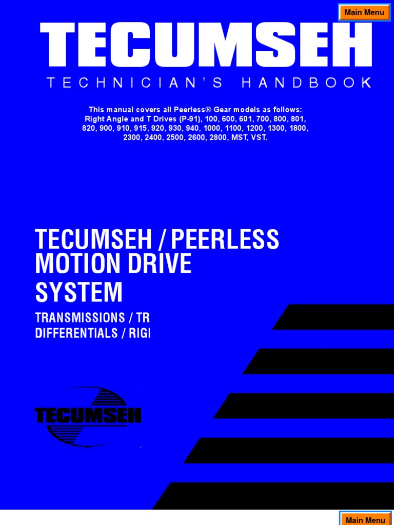 Peerless Transaxle Manual | PDF | Transmission (Mechanics) | Gear