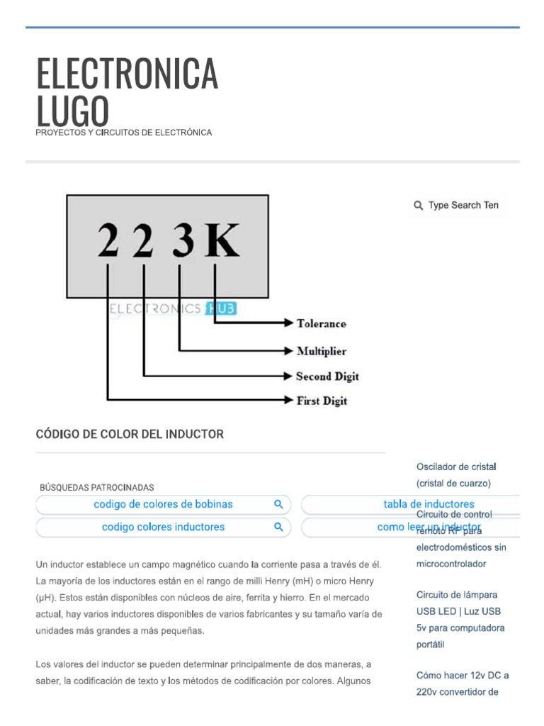 Código de Color Del Inductor | PDF