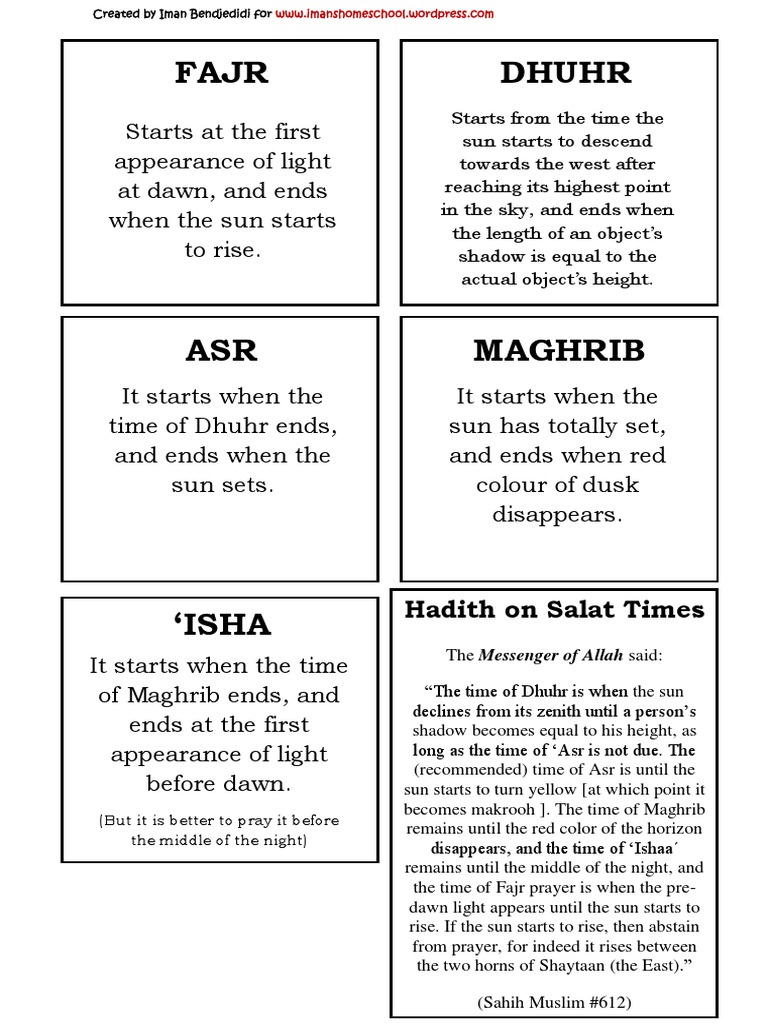 5 Daily Salat | PDF | Semitic Words And Phrases | Prayer