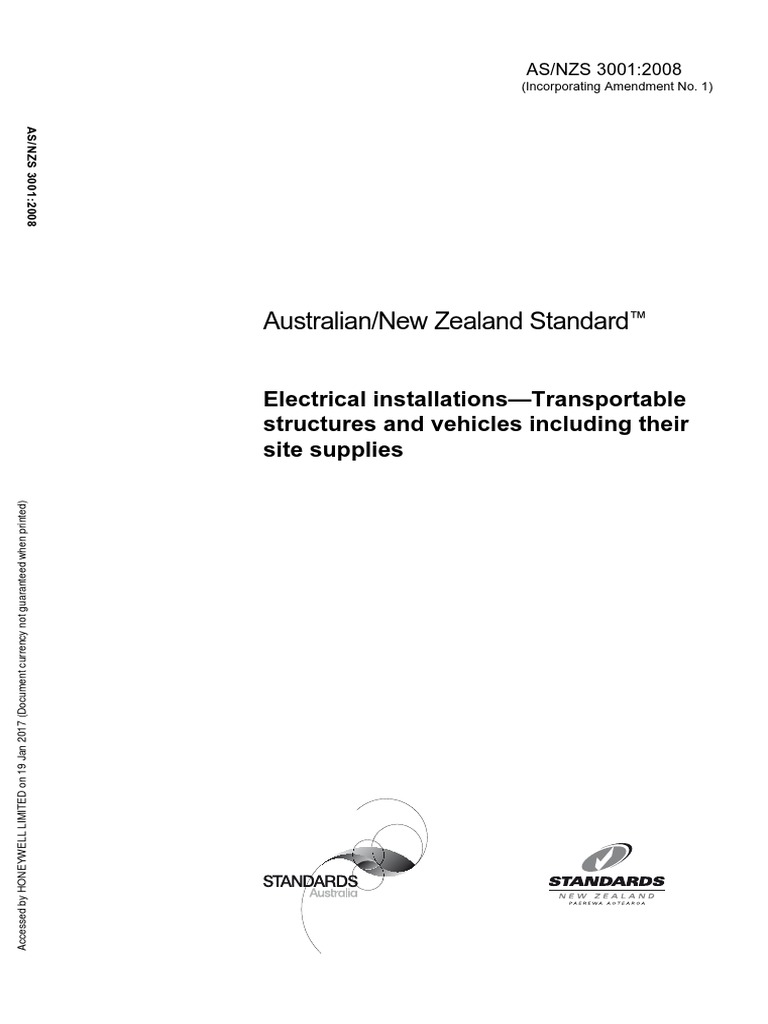 Aust Standard Electrical 3001-2008A1 | PDF | Ac Power Plugs And Sockets ...
