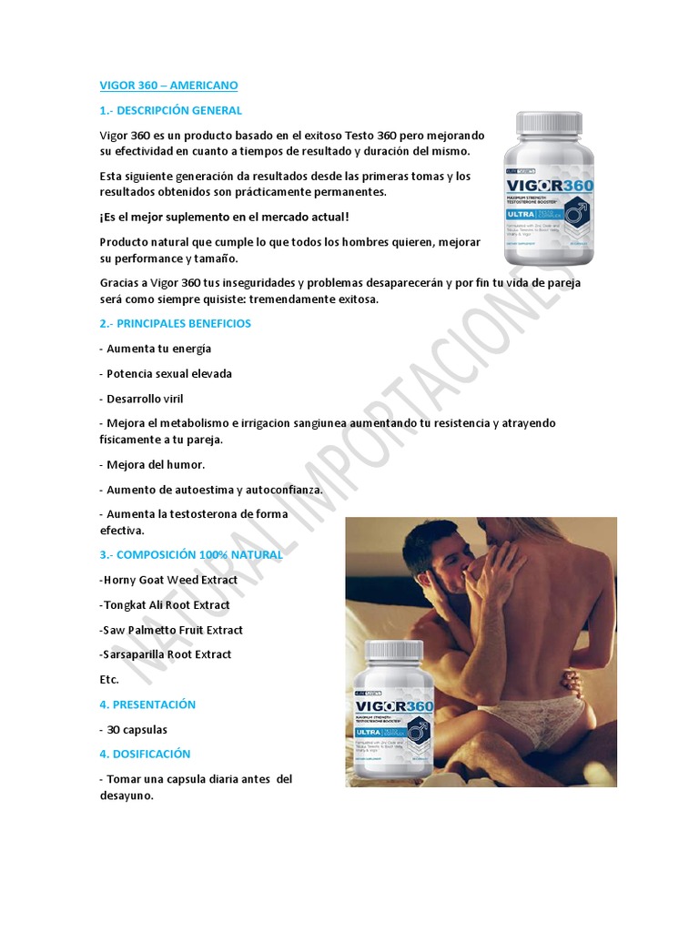 Vigor 360: Suplemento Potenciador Masculino | PDF