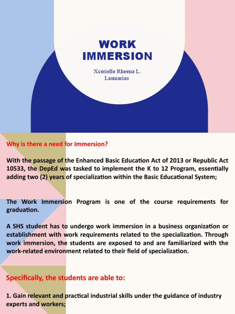 Work Immersion | PDF | Business