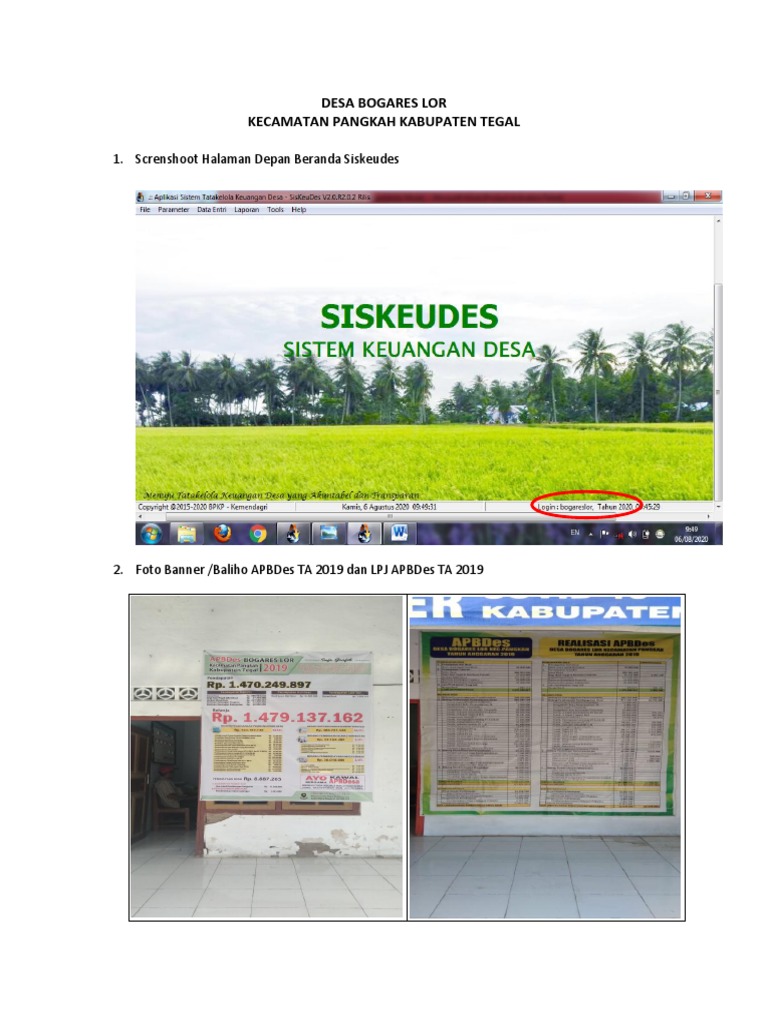 Bogares Lor Kec. Pangkah | PDF