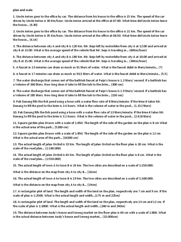 Math Denah Dan Skala | PDF | Speed | Length