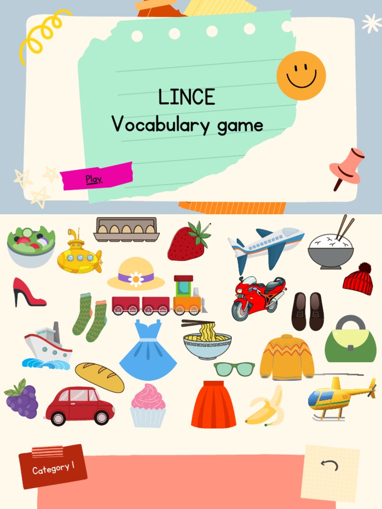 LINCE Vocabulary Game | PDF