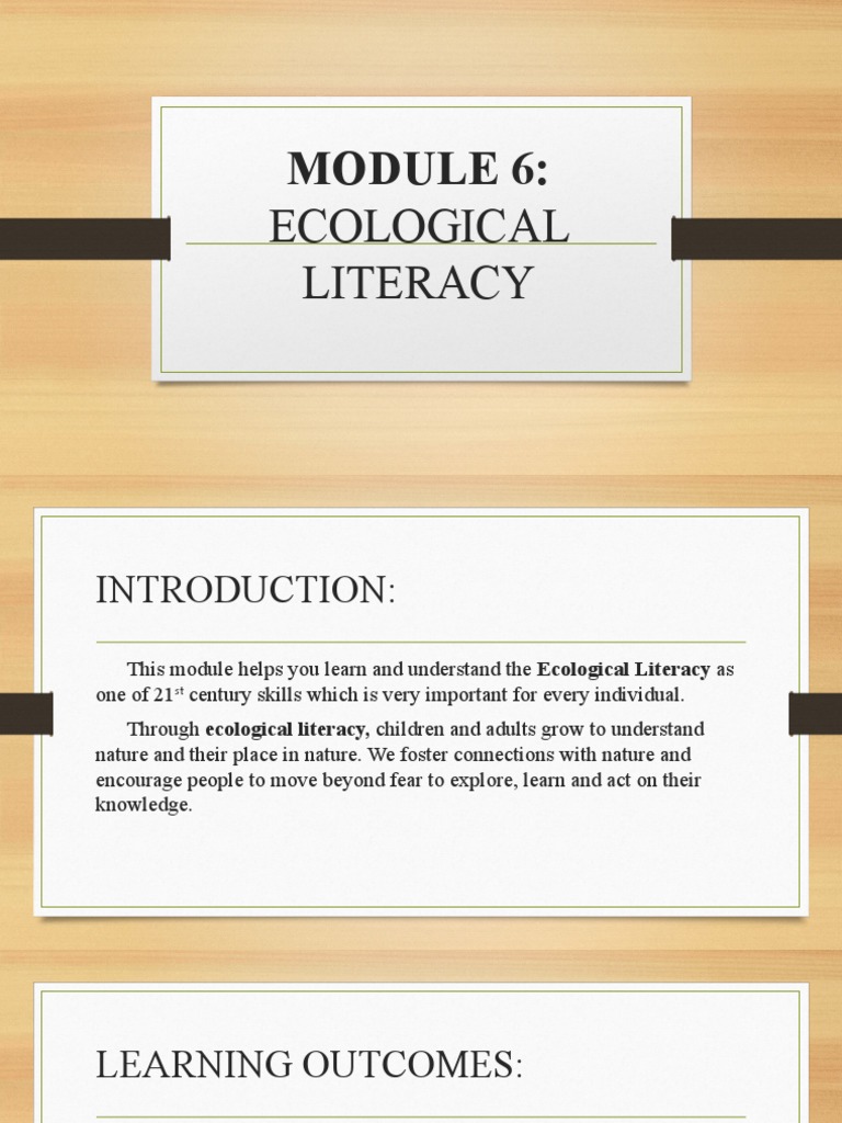 Ecological Literacy | PDF | Sustainability | Ecology