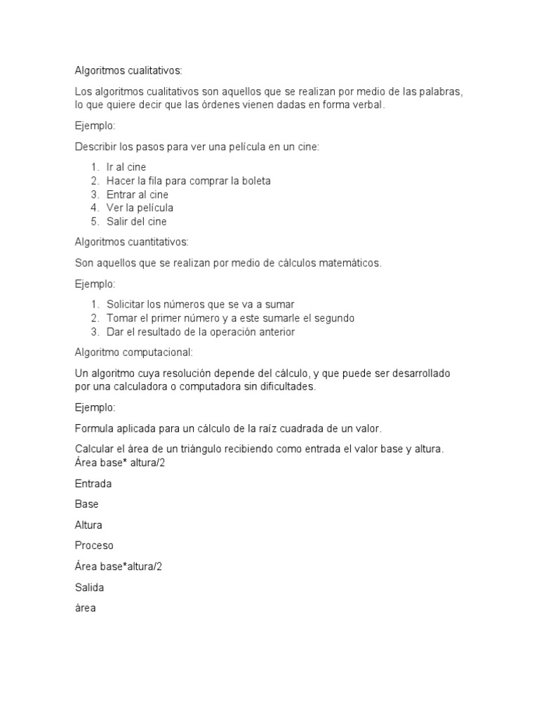 Algoritmos Cualitativos | PDF