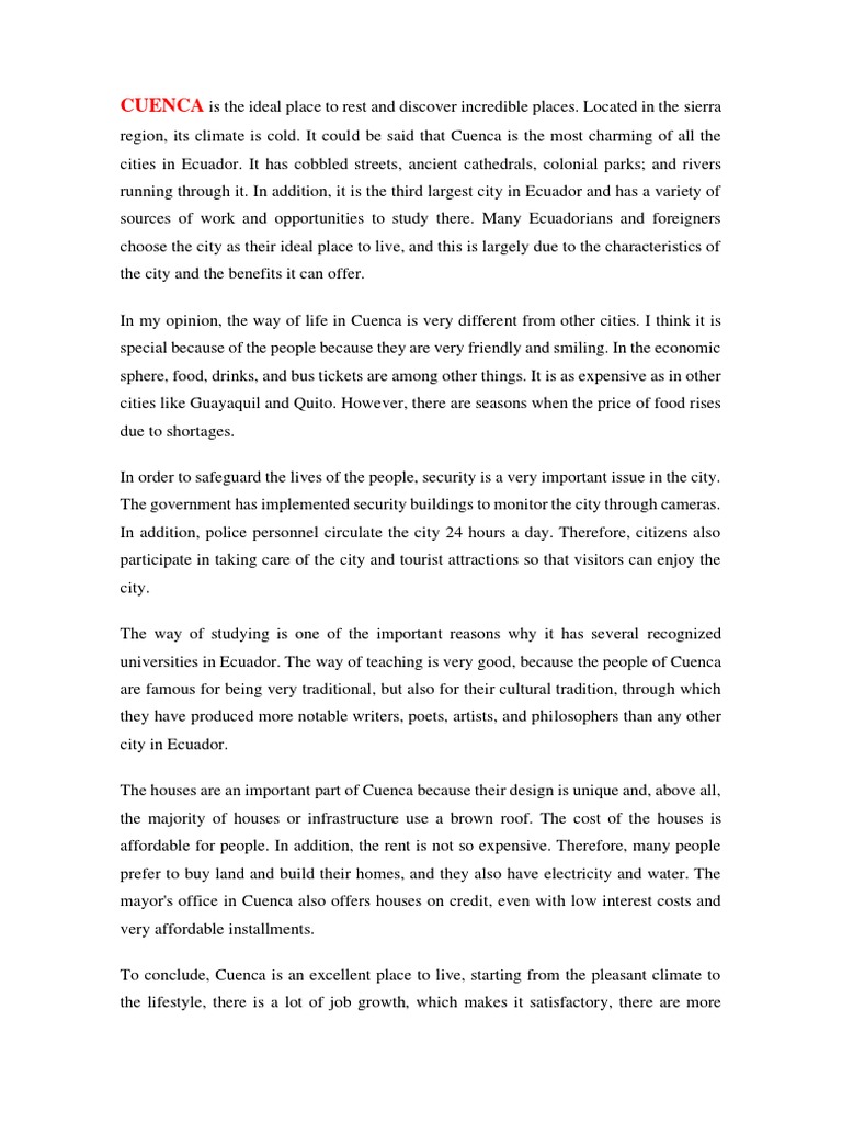 CUENCA | PDF | Ecuador | Economies