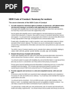 Ndis Code of Conduct | PDF