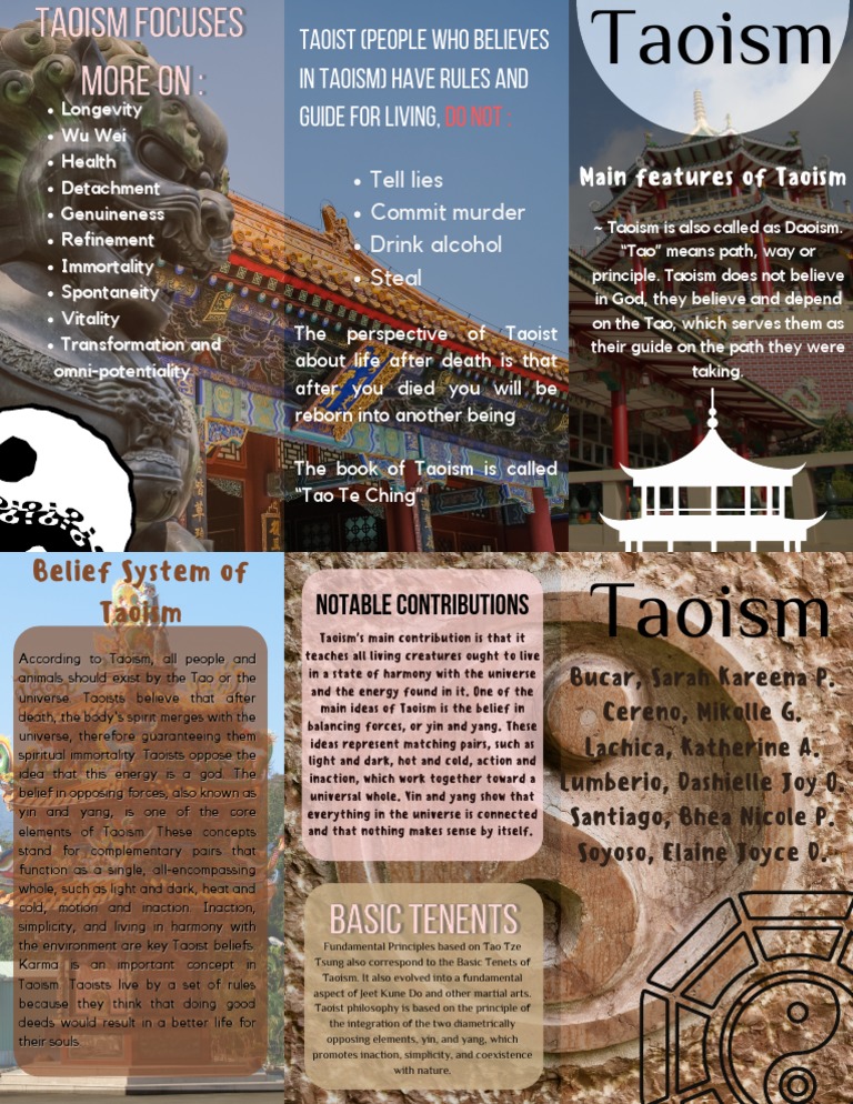 Taoism Brochure | Download Free PDF | Tao | Philosophical Theories