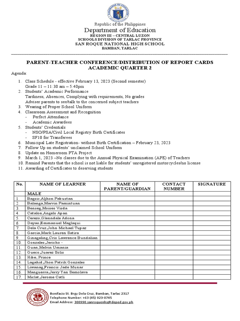 Agenda For HRPTA Meeting - Quarter2 | PDF | Social Institutions ...