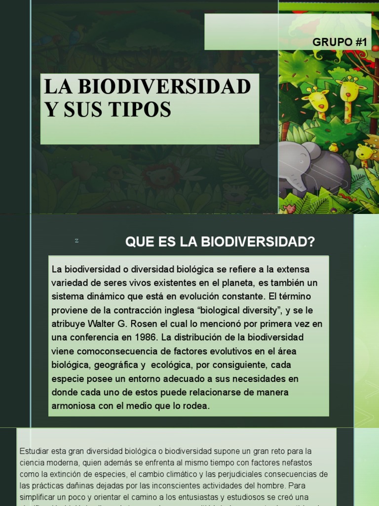 La Biodiversidad y Sus Tipos | PDF | Biodiversidad | Eucariotas