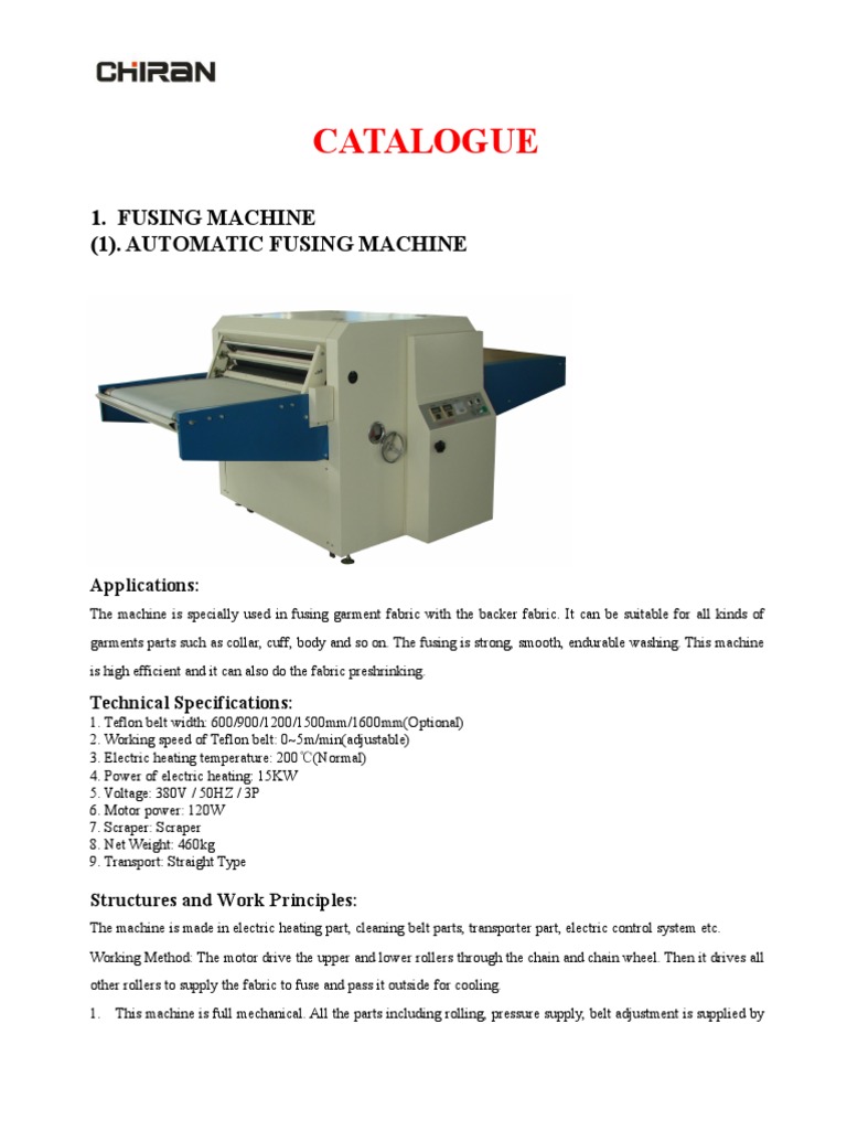 CHIRAN Fusing Inspection and Test Machine | Download Free PDF ...