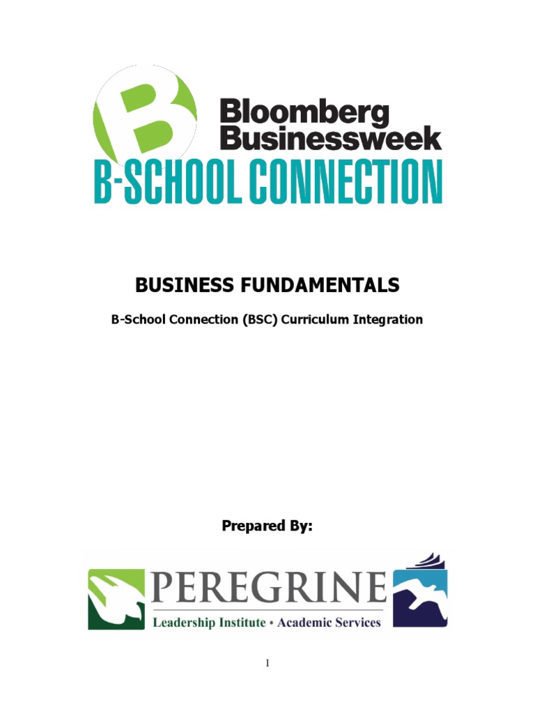 B-School Connection Curriculum Guide | PDF | Curriculum | Entrepreneurship