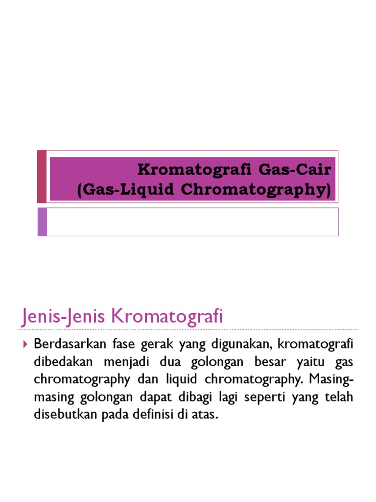 Kromatografi Gas & Cair | PDF